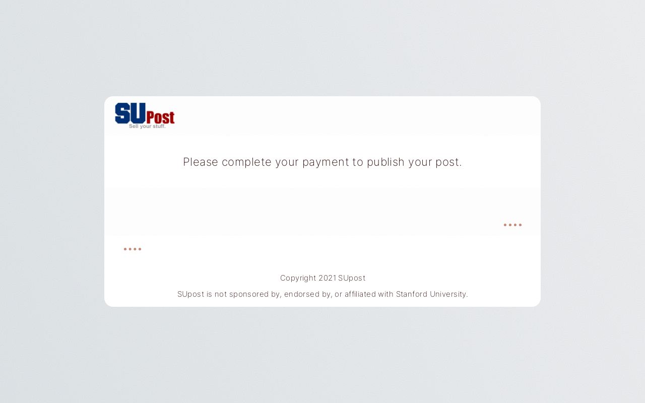 SUpost Payment - Stanford, California